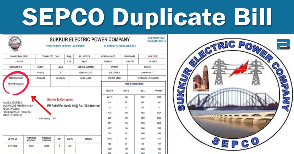 SEPCO Duplicate Bill March 2026 - Check Duplicate Bill Online